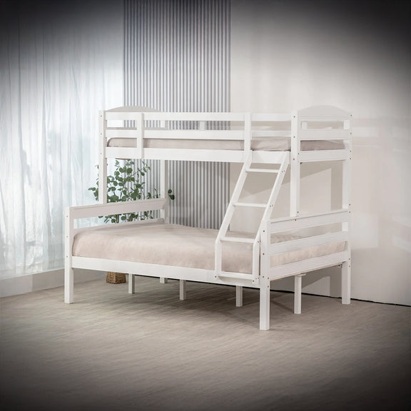 Chilton Duo Bunk Bed – Double & Single Combo, Solid Pine, No Drawers ...