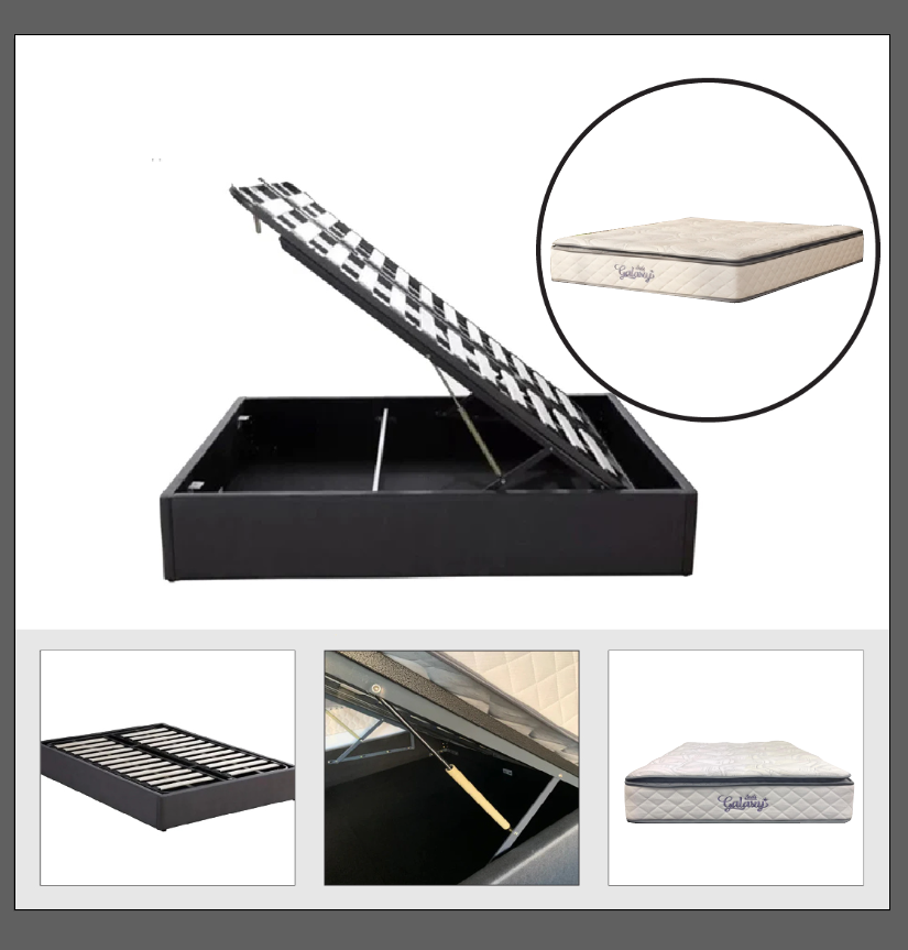 Galaxy Medium Bed & Lift-Up Base - Comfort Meets Clever Design– Beds4U