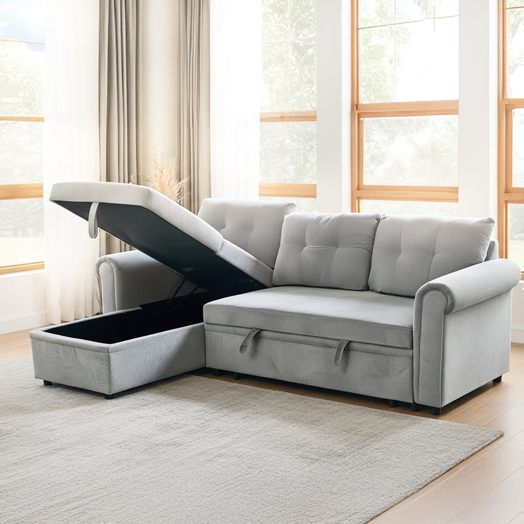 Monaco Sofa Bed – Smart, Space-Saving Comfort with Hidden Storage– Beds4U